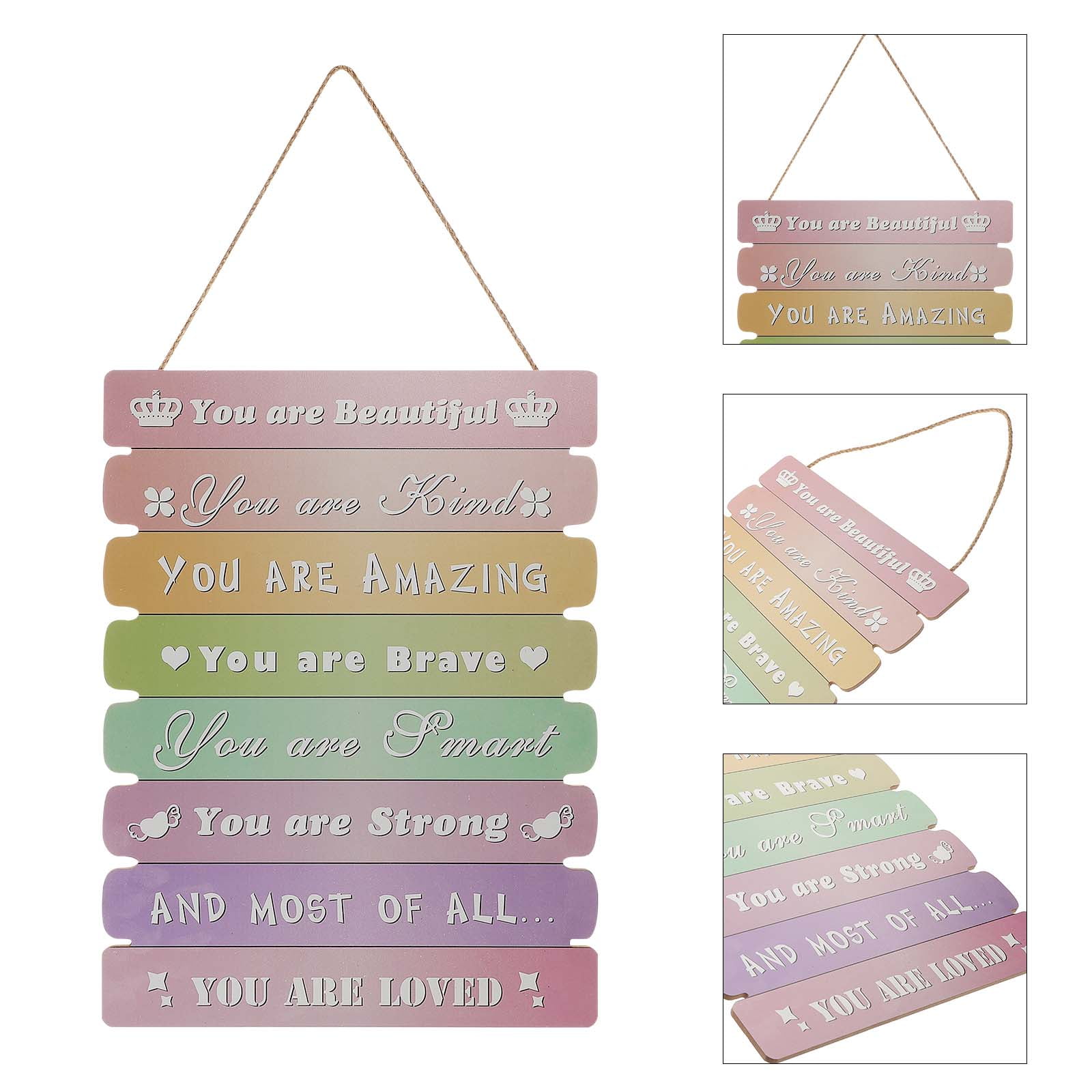 FUTUREORYY 1Set Inspirational Wall Plaque Multi Color Rectangular ...