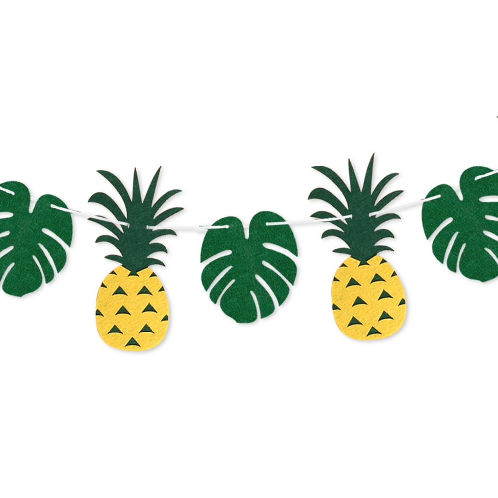 FUTUREORYY 1Set Pineapple and Leaves Shape Cloth Banner for Hawaiian ...