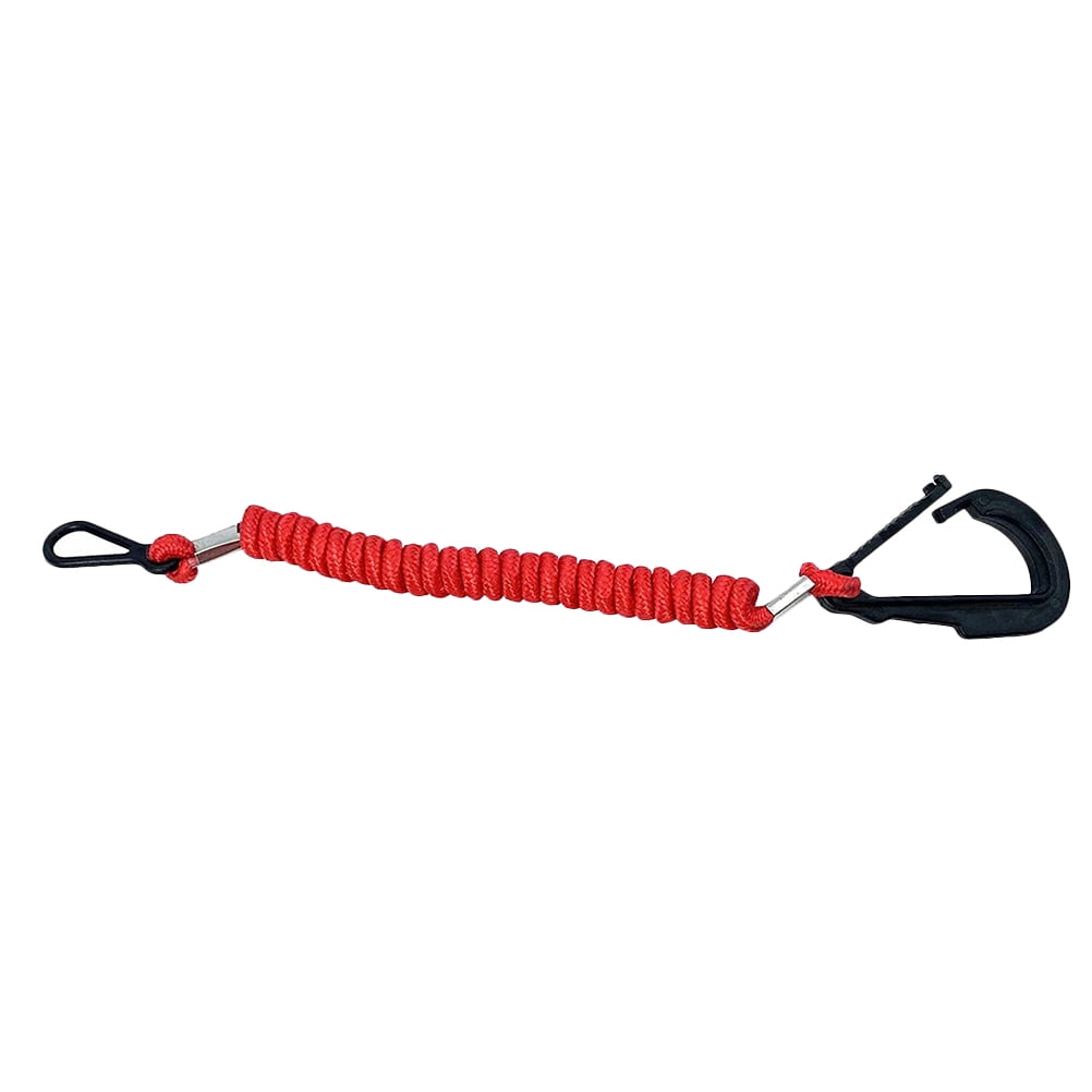 FUTUREORYY 1Set Red Retractable Safety Coiled Lanyard for Boating Needs ...