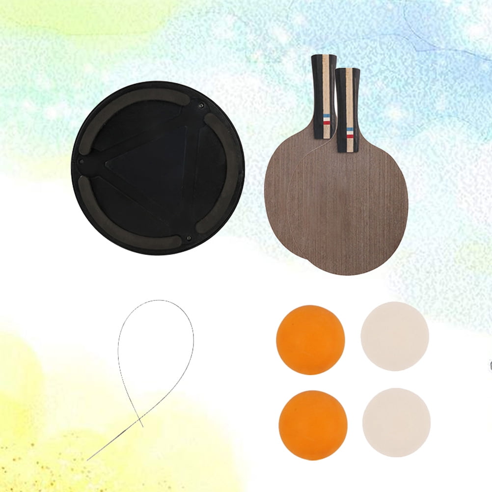 FUTUREORYY 1Set Table Tennis Trainer Assorted Color Plastic Wood Portable Training Aid Quickness ...