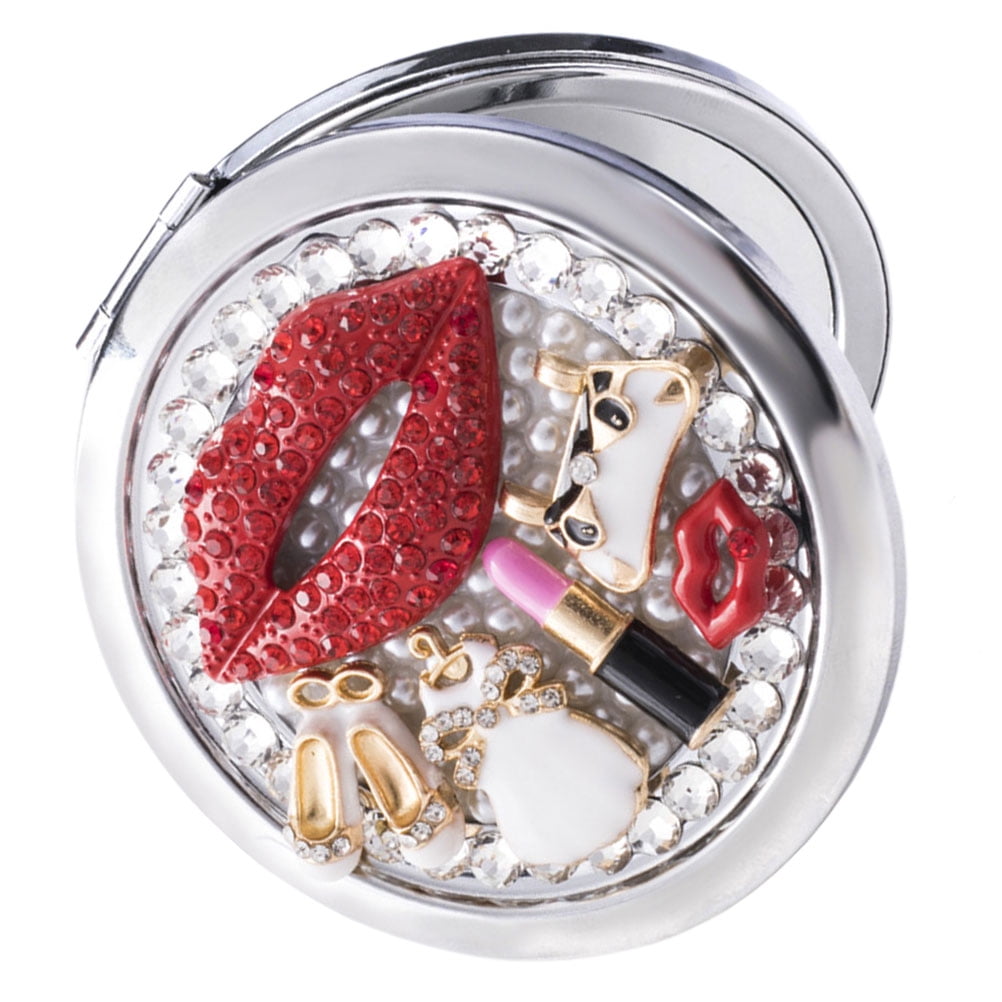 FUTUREORYY 1Set Womens Compact Mirror Dual-sided Folding Metal Aluminum ...