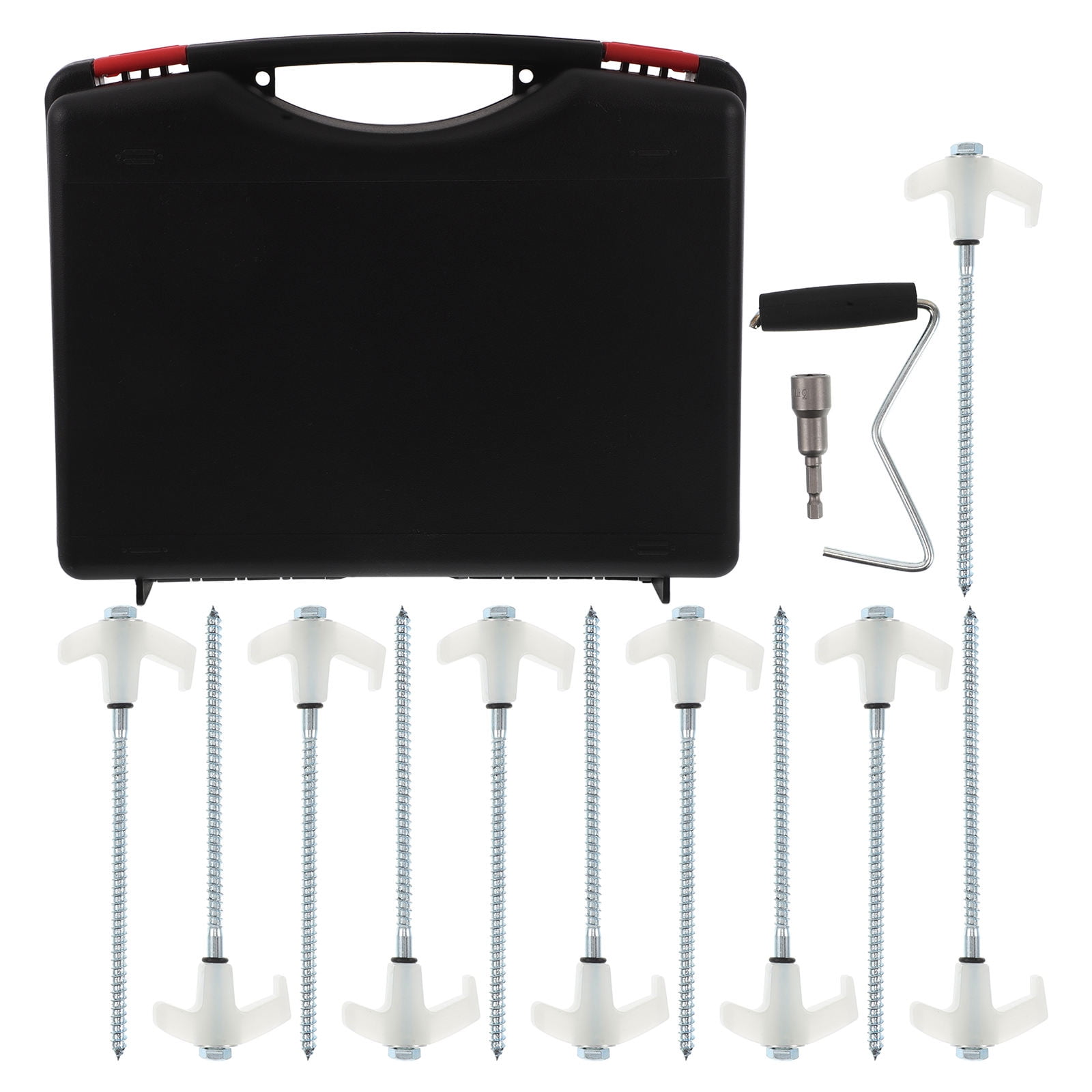 FUTUREORYY 20 X Nails Spiral Plastic Tent Stakes for Securing and Tents ...