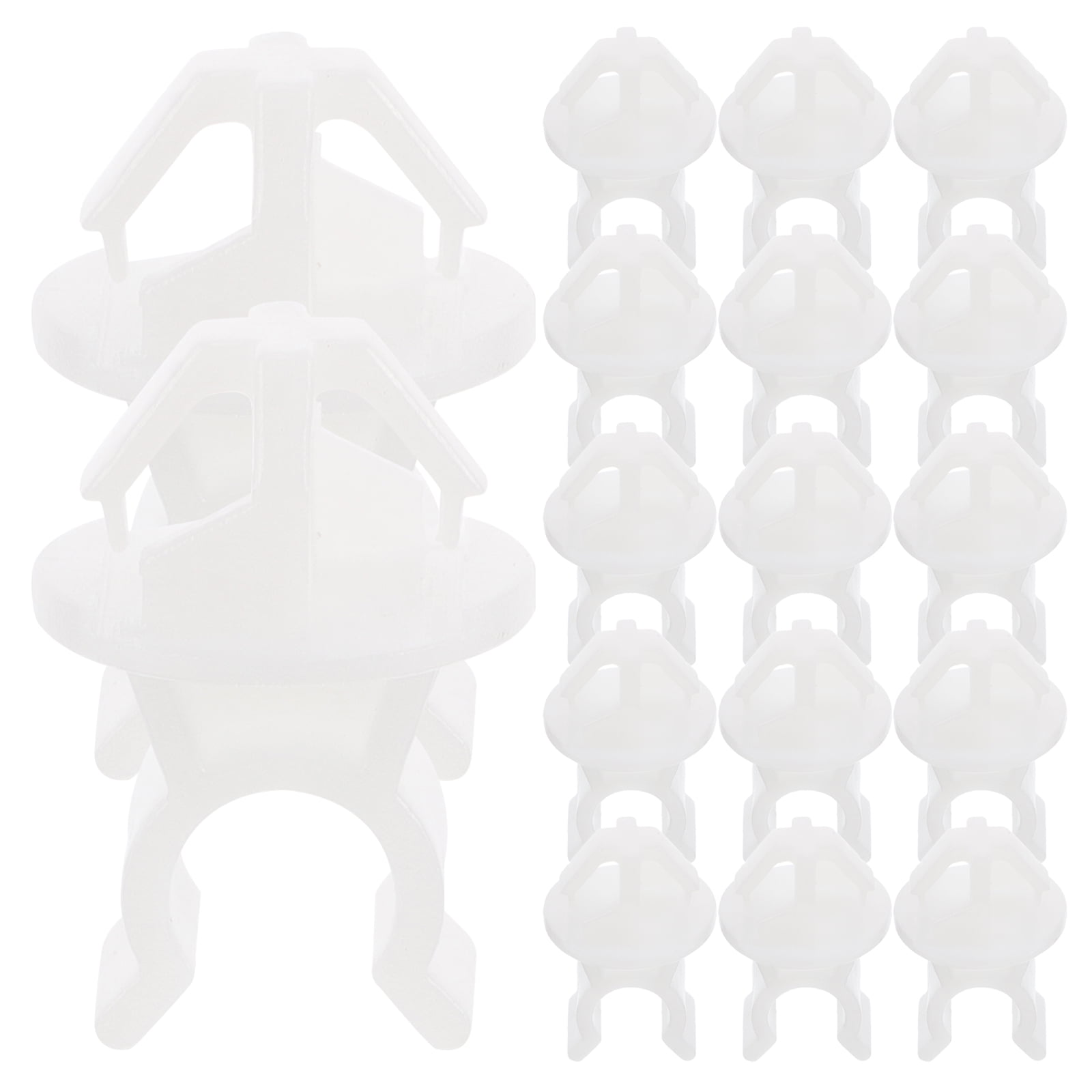 FUTUREORYY 20Pcs Sturdy White Plastic Car Hood Prop Rod Holder Clips ...