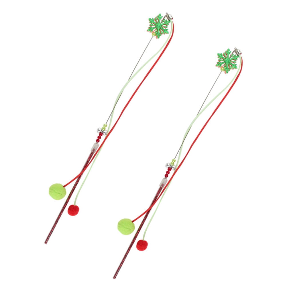 FUTUREORYY 2Pack Cat Teaser Toy Cat Flirting Stick Assorted Color for ...