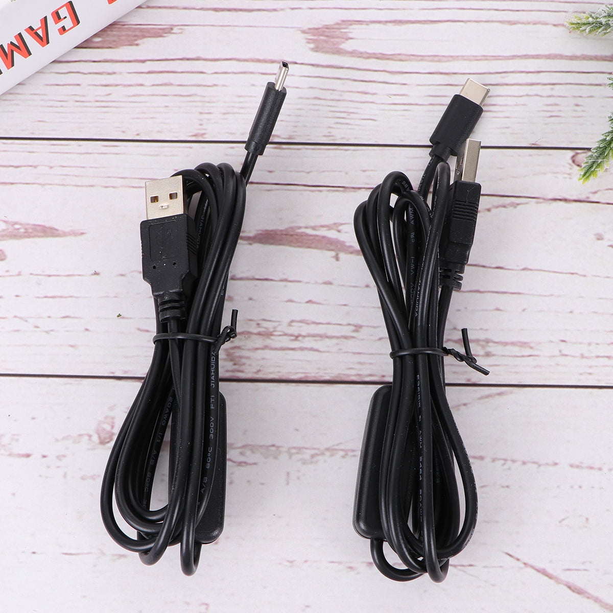 FUTUREORYY 2Pcs Black Power Cable for Electronics Use with ON/OFF Switch and Prevent Wear and ...