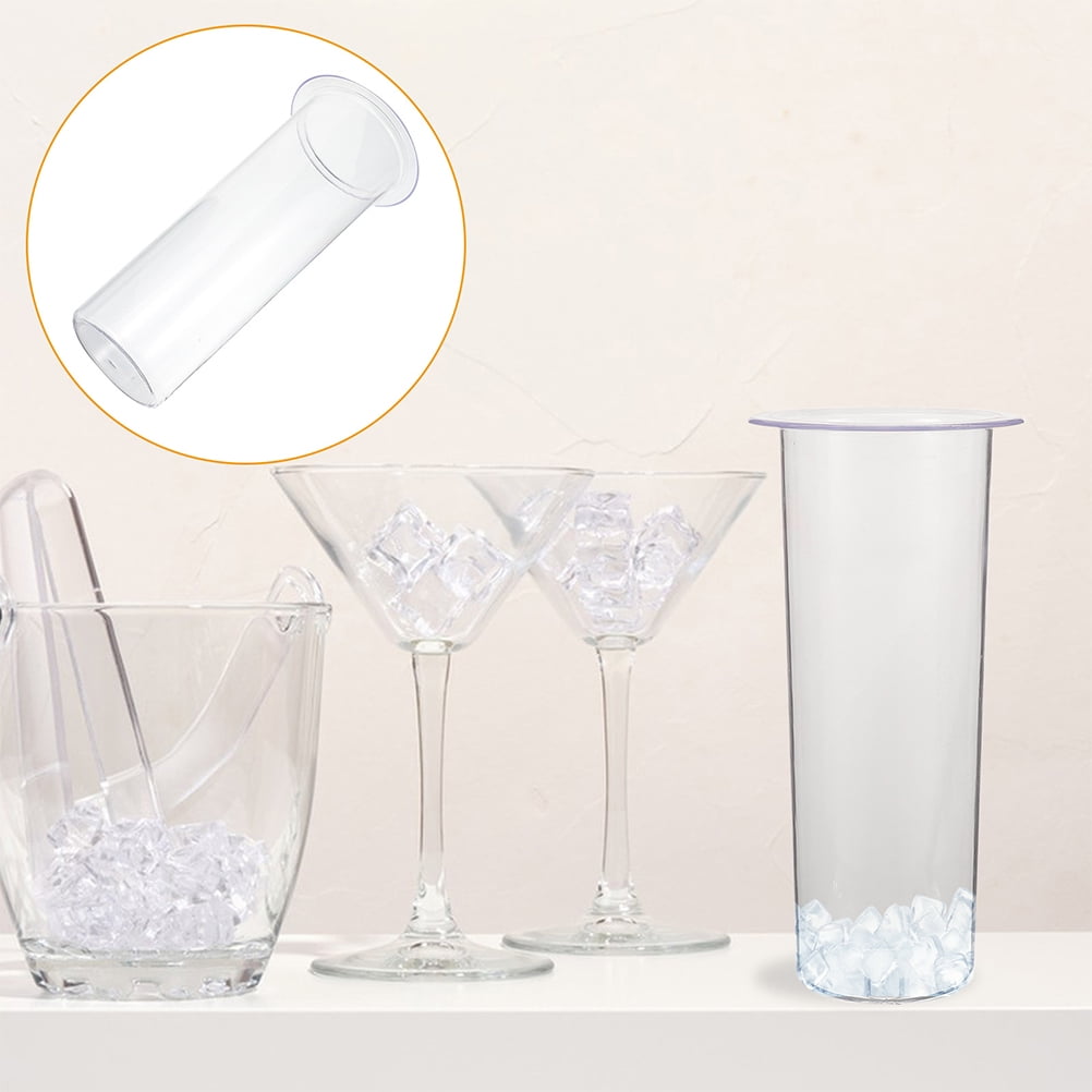 FUTUREORYY 2Pcs Ice Cube Storage Bucket Transparent Cylinder for ...