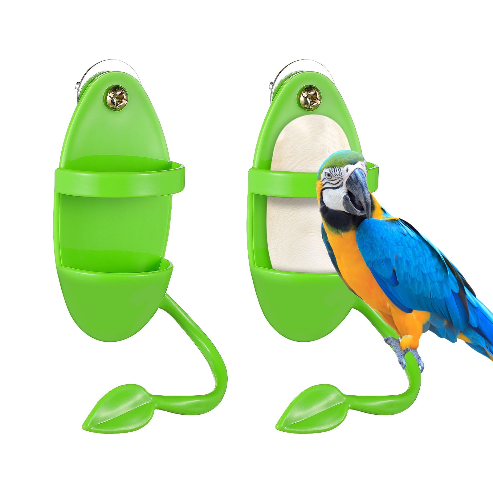 FUTUREORYY 2Pcs Parrot Stand with Branch and Leaf Design for Pet Bird ...