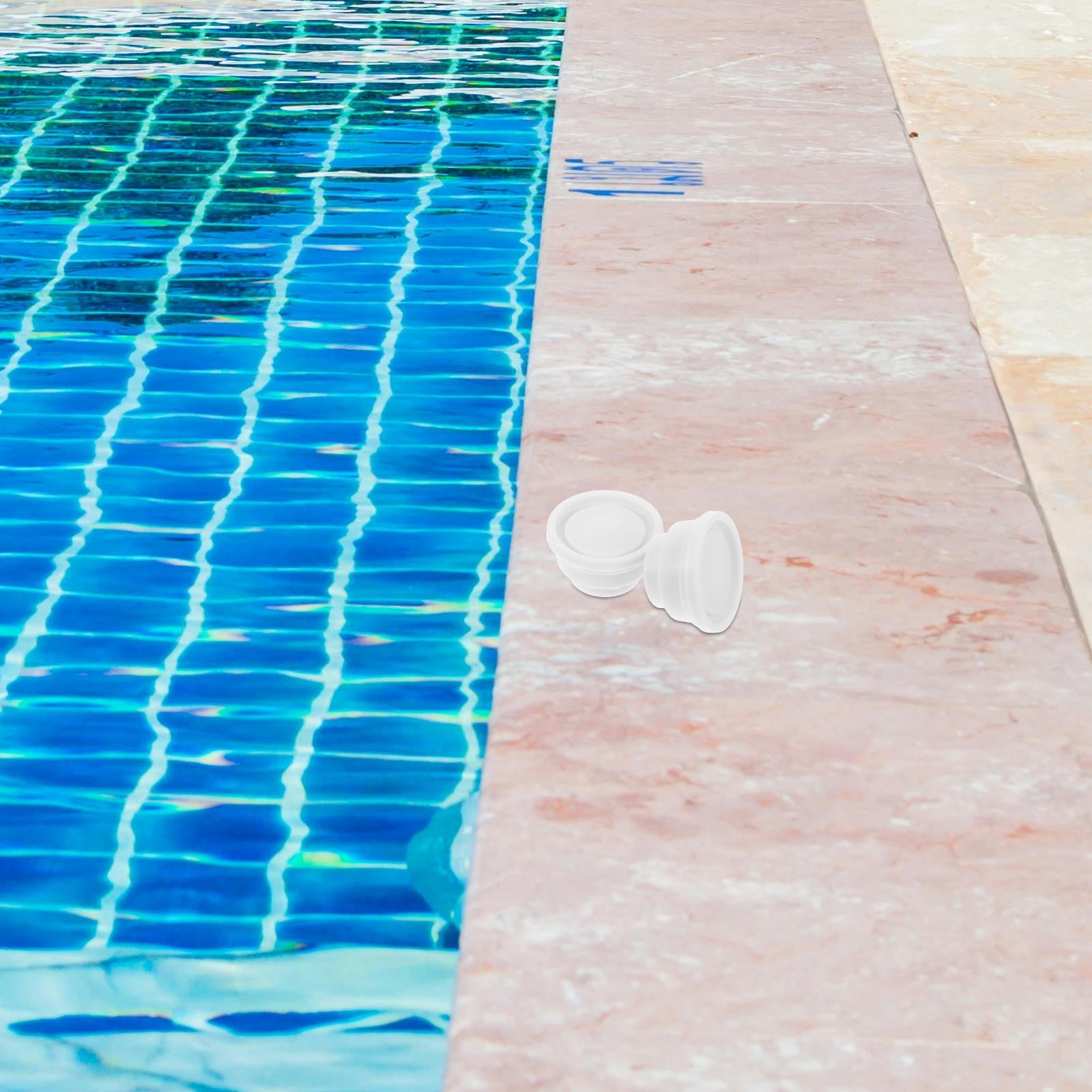 FUTUREORYY 2Pcs White Rubber Pool Ladder Bumpers Nonslip Safety Guard ...