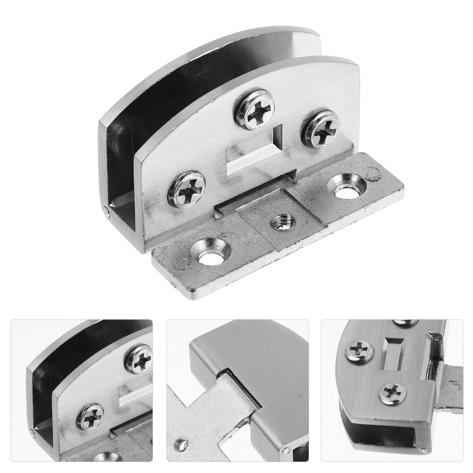 FUTUREORYY 2Set Silver Zinc Alloy Hinge for Cabinet Door and Glass Door ...