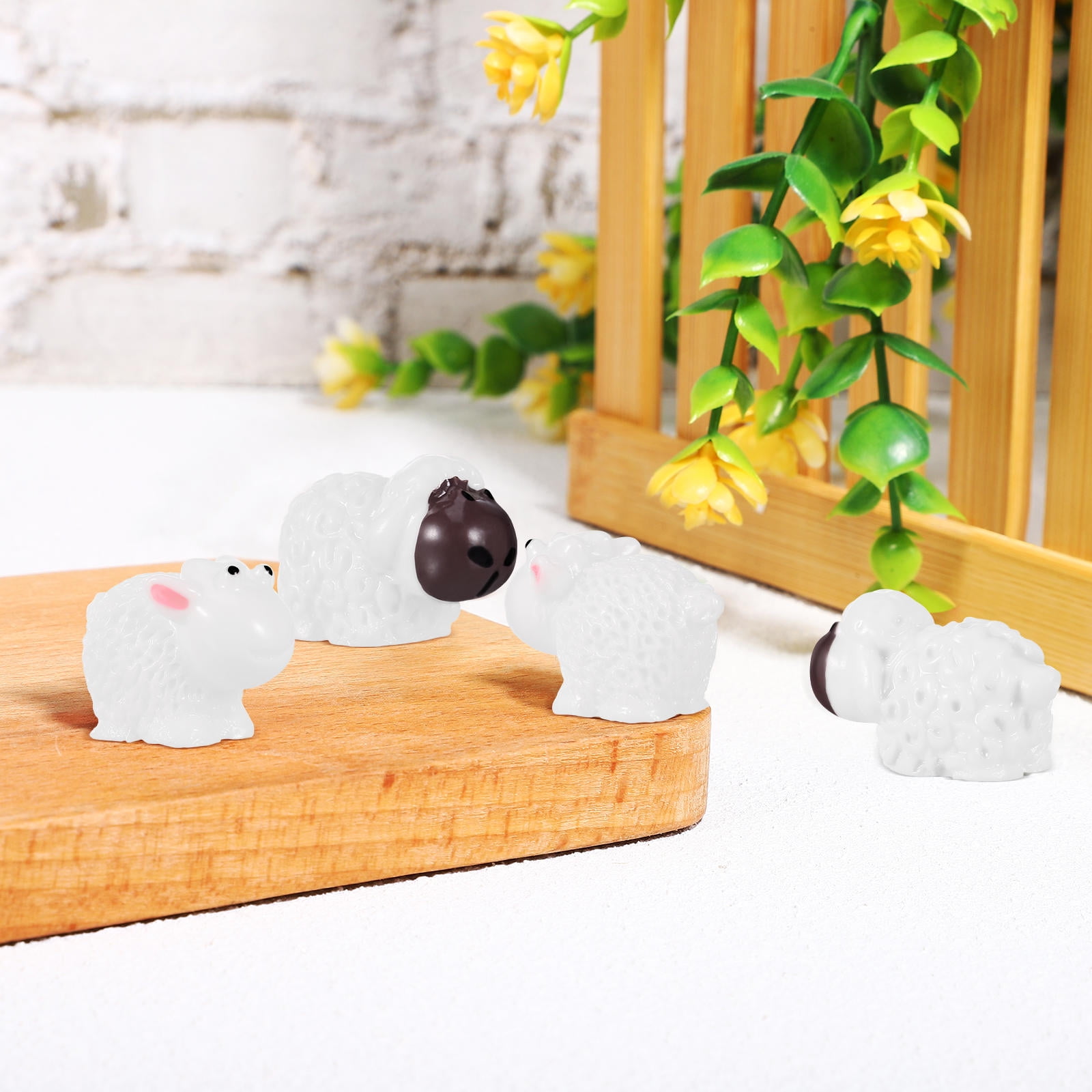 FUTUREORYY 30Pcs Tiny Figurines Mini Sheep Resin Figures for Tabletop ...