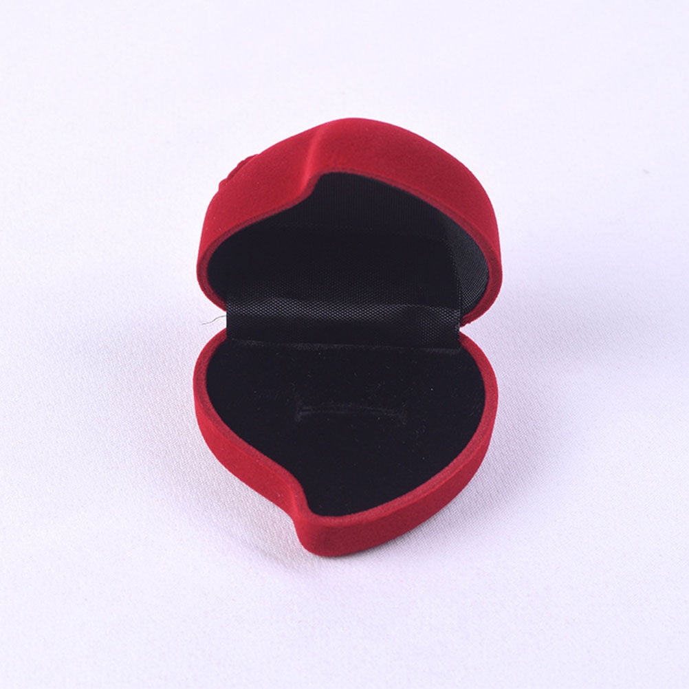 FUTUREORYY 3Pack Heart Shaped Ring Box Velvet Storage Display for ...