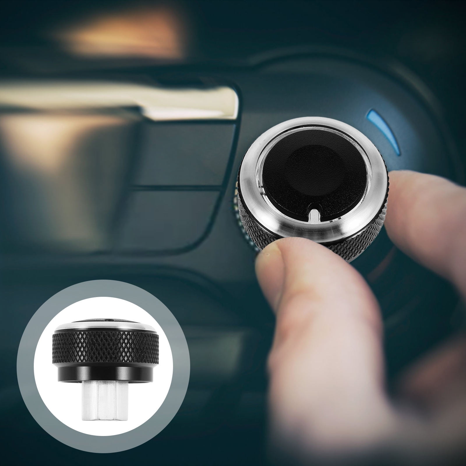 FUTUREORYY 3Pcs Knobs Black Round Sleek Design For Automotive ...