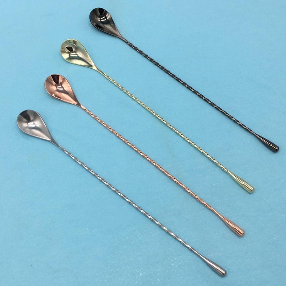 FUTUREORYY 3Pcs Sundae Spoons Stainless Steel Spiral Long Handle for ...