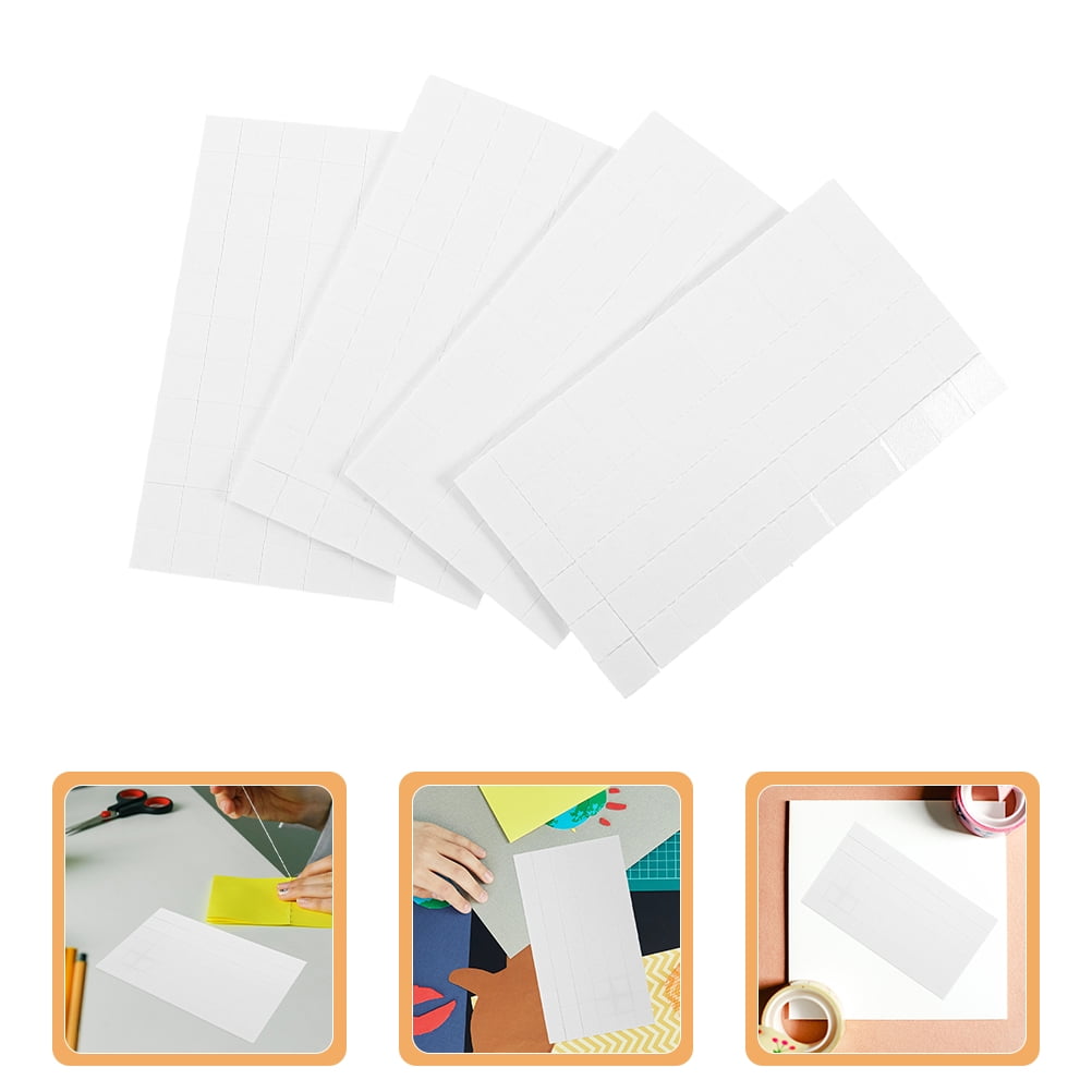FUTUREORYY 4 Sheets Double Sided Sticky Squares White EVA for ...