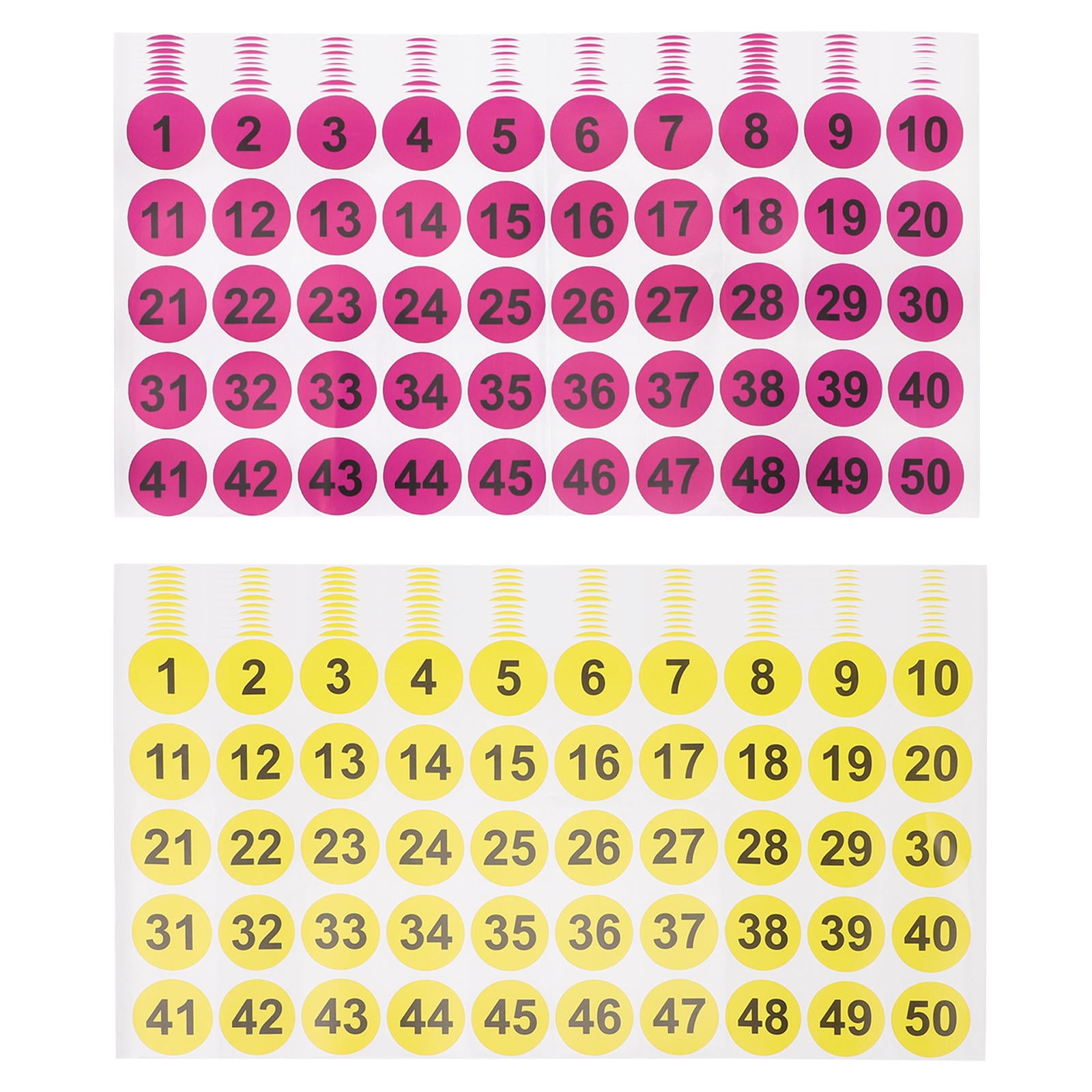 FUTUREORYY 42 Sheets Assorted Color Round Number Stickers for Diy ...