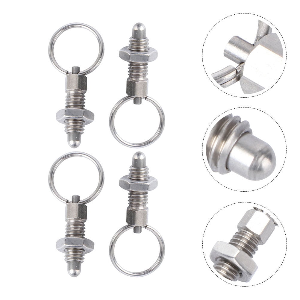 FUTUREORYY 4Pcs 3.75X1.6In Round Head Spring Loaded Bolt Plunger Latch ...