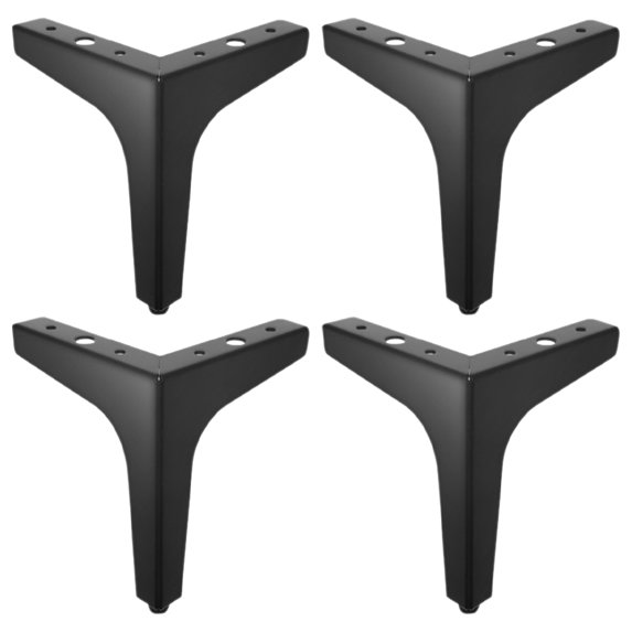 FUTUREORYY Set of 4 Black Metal Furniture Legs Replacement for Stool ...