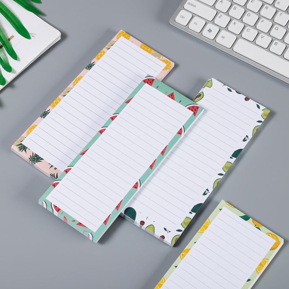 FUTUREORYY 4Pcs Gummed Paper Magnetic Notepads for Refrigerator with ...