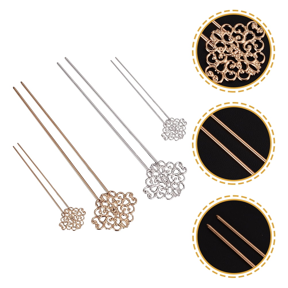 FUTUREORYY 4Pcs Long Hair Pins U Shaped Chinese Style Hair Sticks For ...