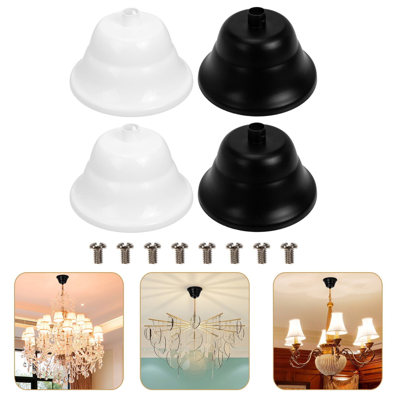 FUTUREORYY 4Set Round Light Fixture Base Pendant Lamp Holder for Bar ...