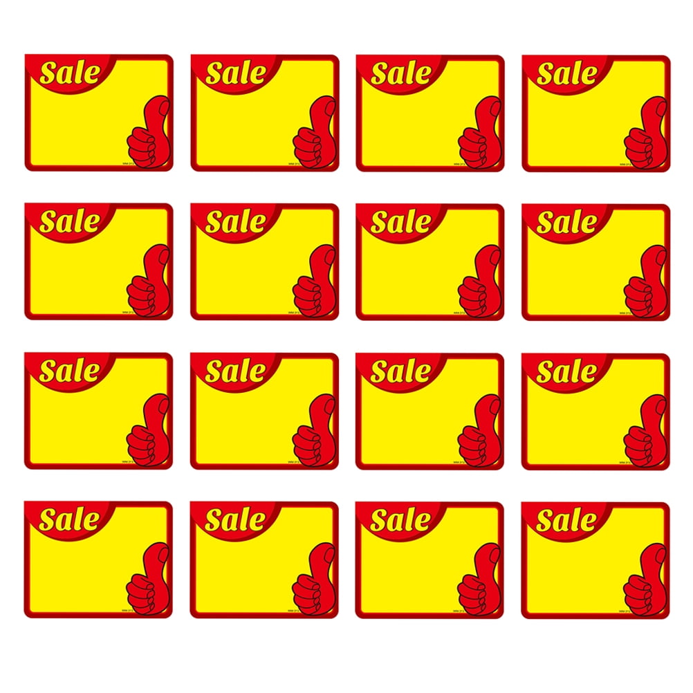 FUTUREORYY 50 Pcs Yellow Rectangular Price Signs for Retail Shop ...