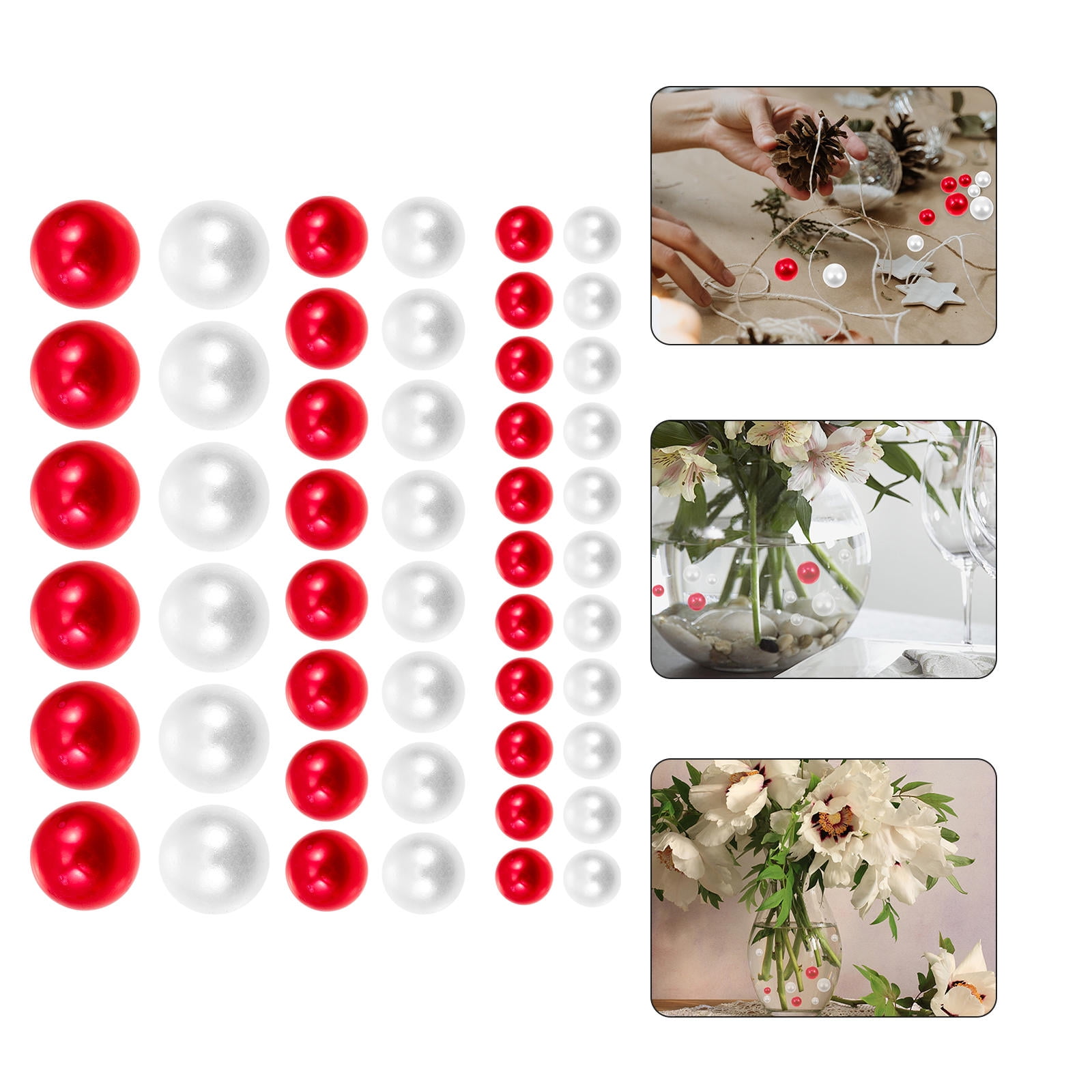 FUTUREORYY 500Pcs Pearl Vase Fillers Assorted Color Round Abs Material ...