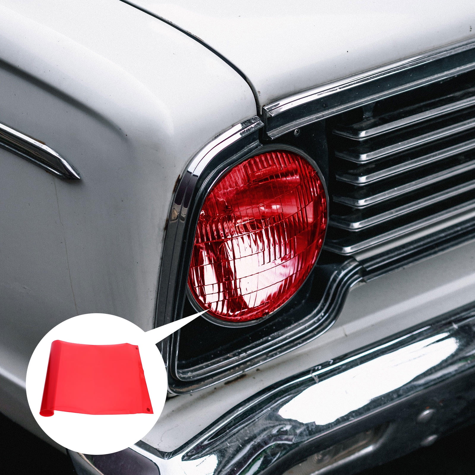 FUTUREORYY 5Pack Red Headlight Tint Film for Car Headlights with Smooth ...