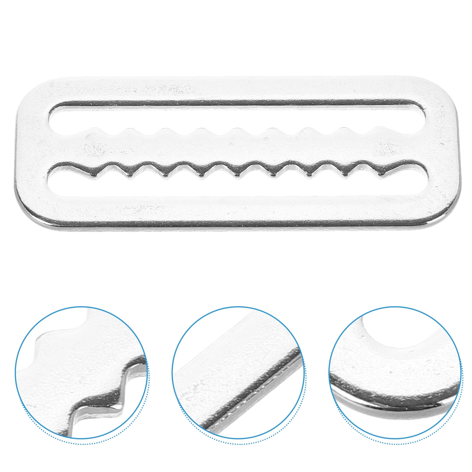 FUTUREORYY 5Pcs Silver Diving Belt Buckets 2.4x0.98x0.12in Secure Gear ...