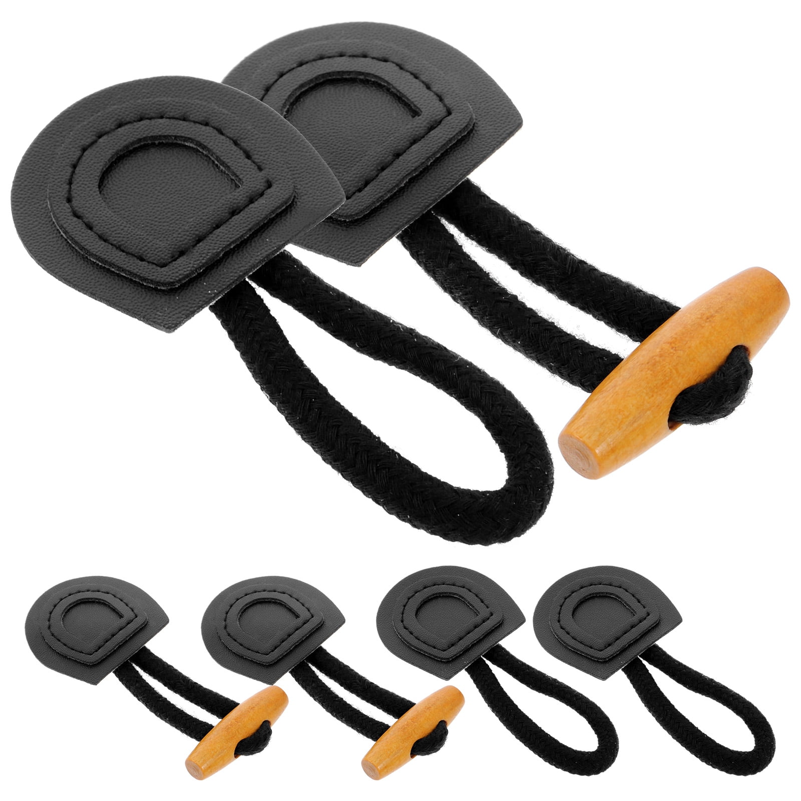 FUTUREORYY 6 Pairs Clothing Toggle Buttons Black Oval Diy Craft ...