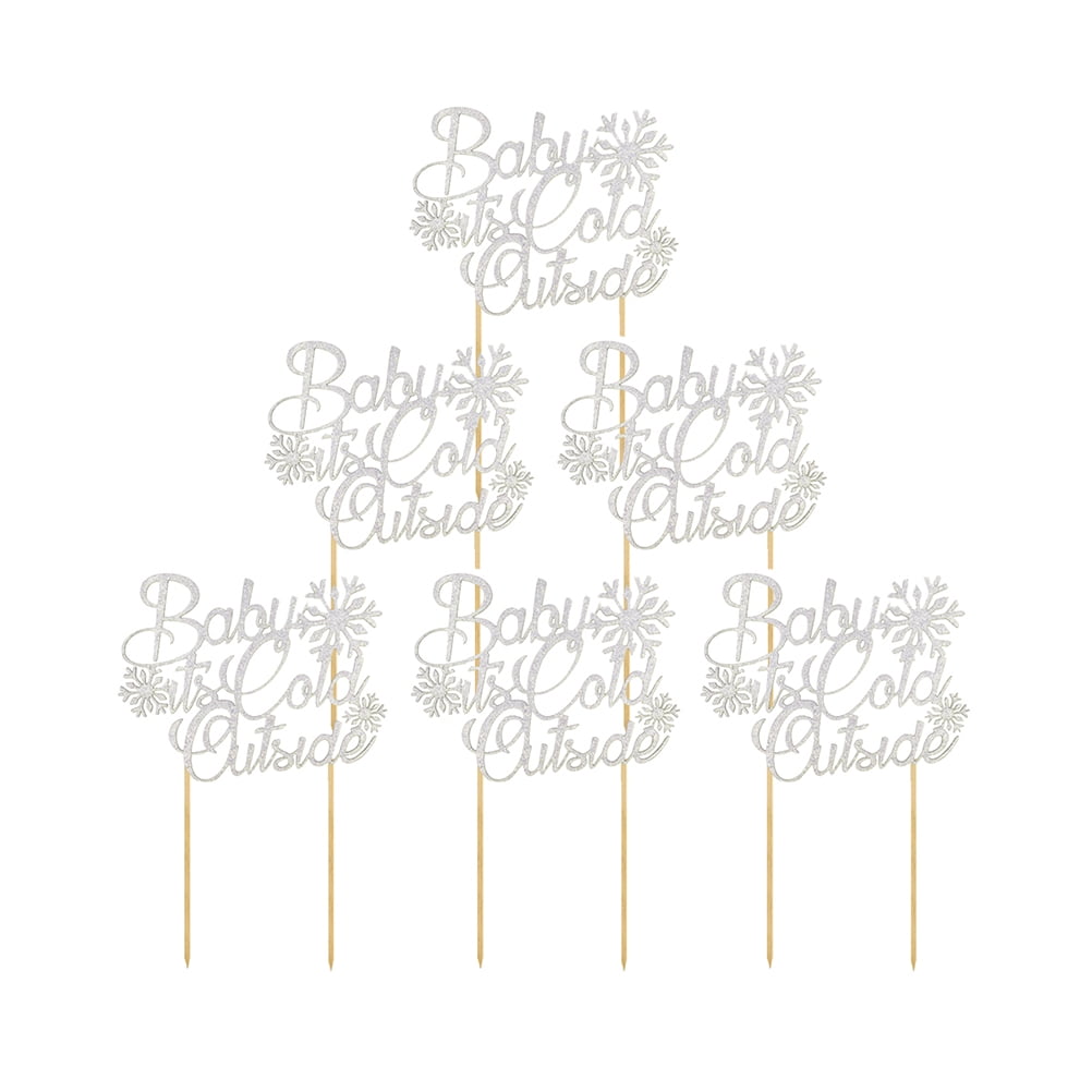 FUTUREORYY 6Pack Tea Party Cake Topper Paper Bamboo for Cakes Ice Cream ...