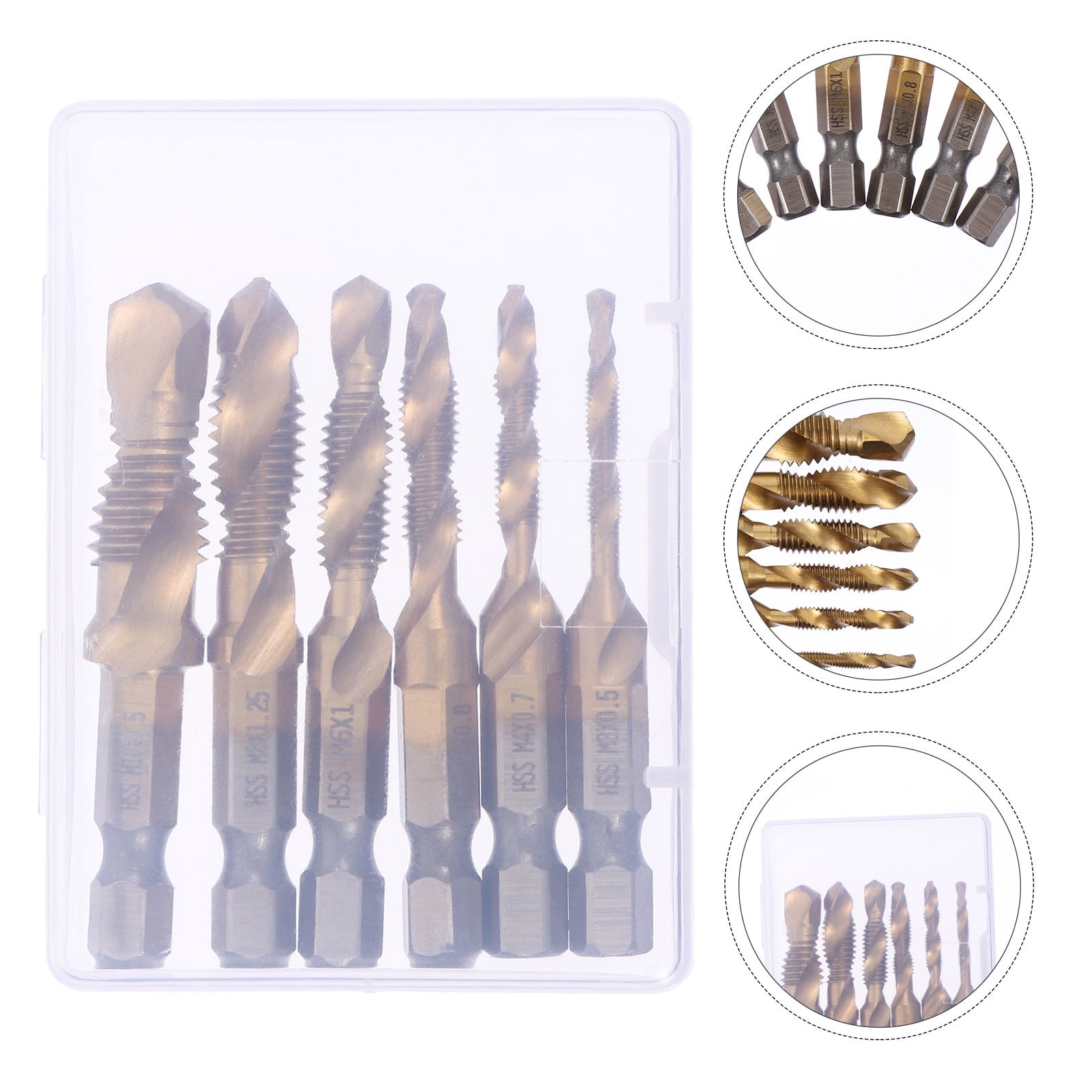 FUTUREORYY 6Pcs Drill Tap Combination Bit Set with High Precision for ...