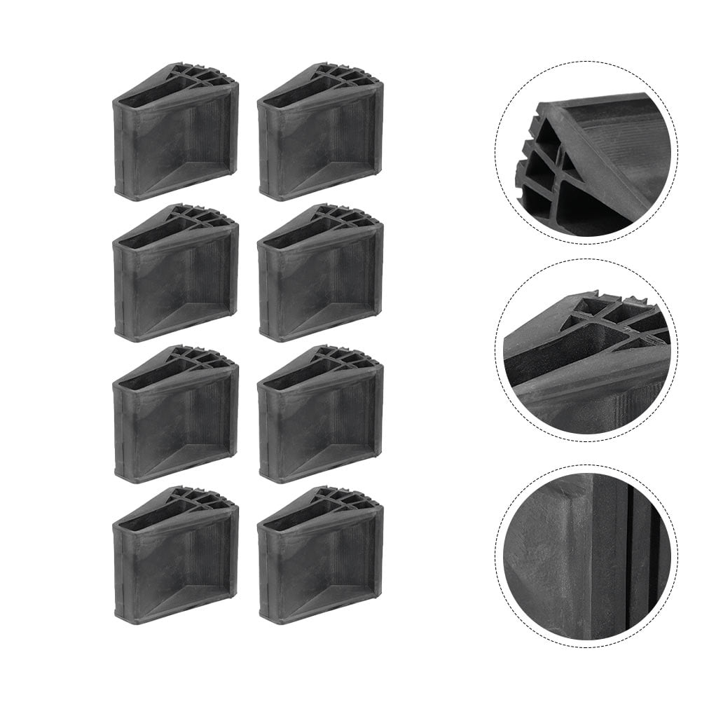 FUTUREORYY 8Pcs Black Folding Rubber Ladder Feet Covers for Non-skid ...