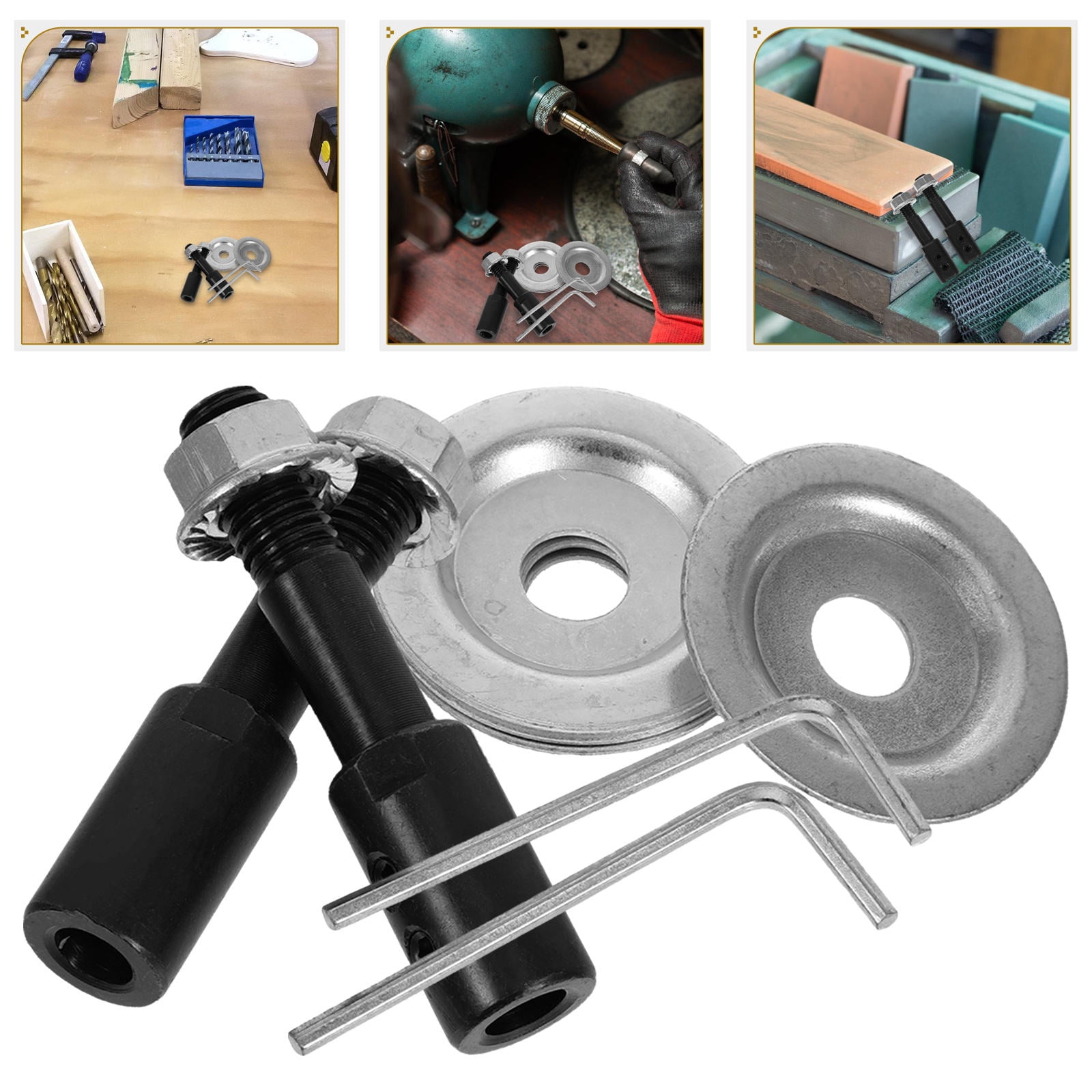 FUTUREORYY Bench Grinder Motor Shaft Extension 2Sets for Craft Making ...