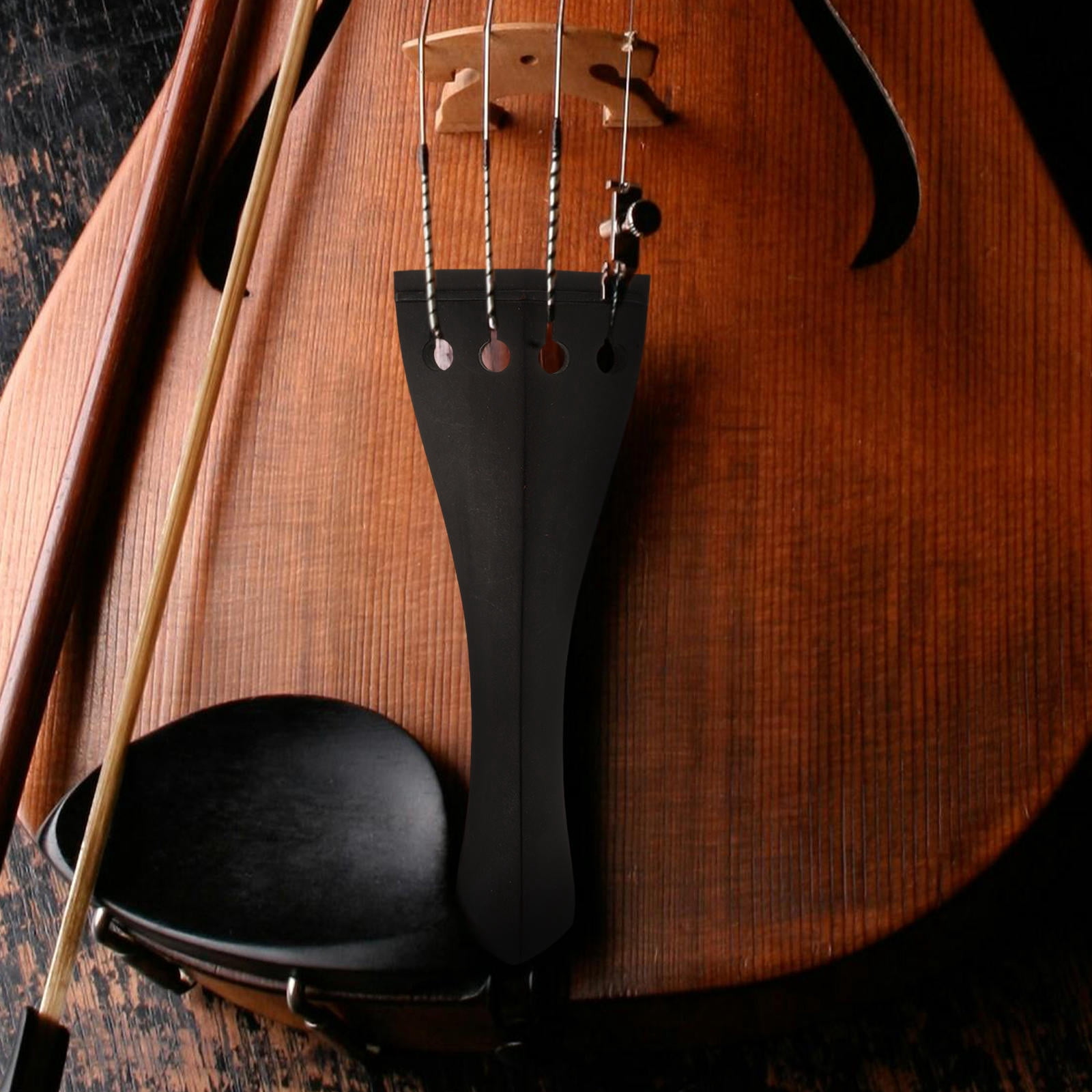 FUTUREORYY Black Wood Tailpiece 1Pack For Violin With Professional Pull ...