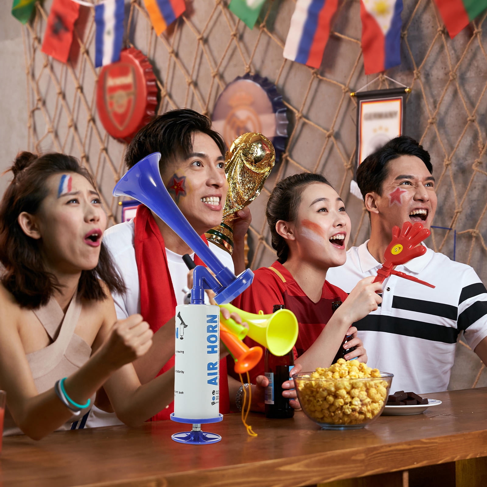 FUTUREORYY Blue ABS Cheer Horn with Loud Sound for Sports Games Parties ...