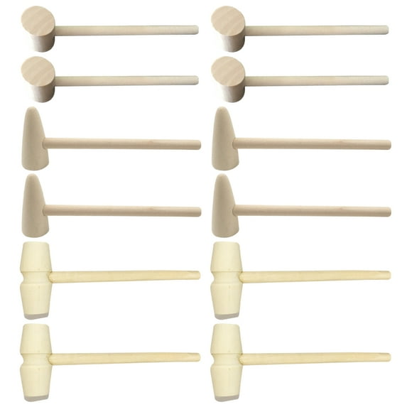 FUTUREORYY Mini Hammers for Children 15Pcs Small Wood Mallets Kids DIY ...