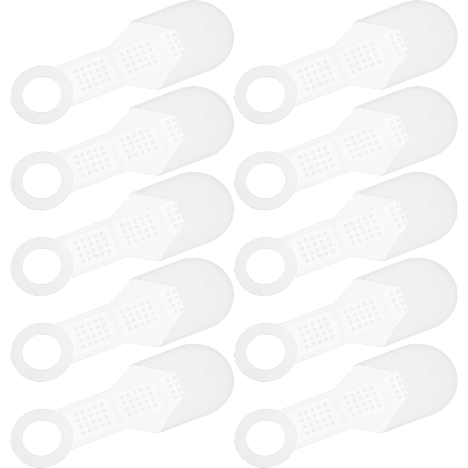 FUTUREORYY Non Slip Hanger Grips 10Set Transparent Silicone Two Hole ...