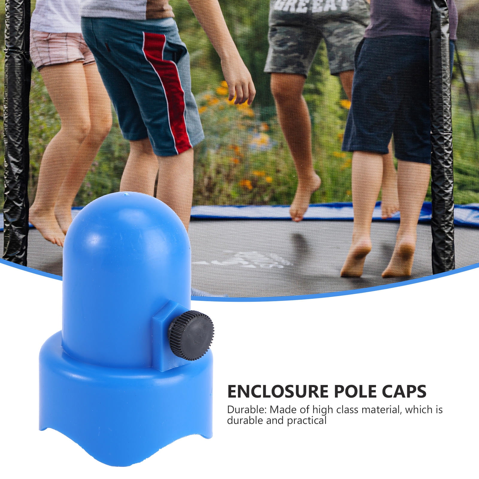 FUTUREORYY Trampoline Pole End Caps 3Sets Blue Plastic Round for ...