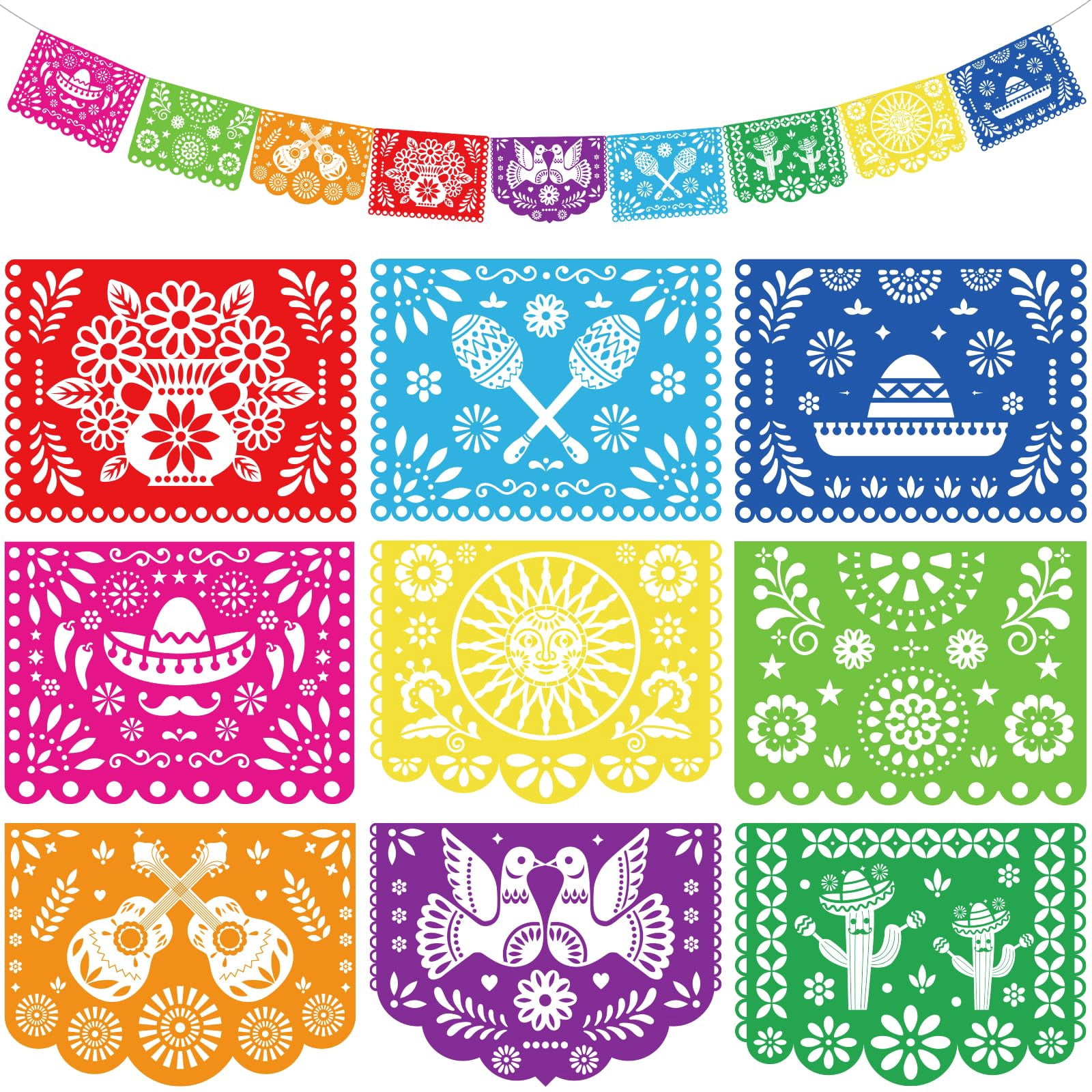 FUTUREPLUSX 18 Feet Fiesta AIF4 Banner, Mexican Party Banner Fiesta ...