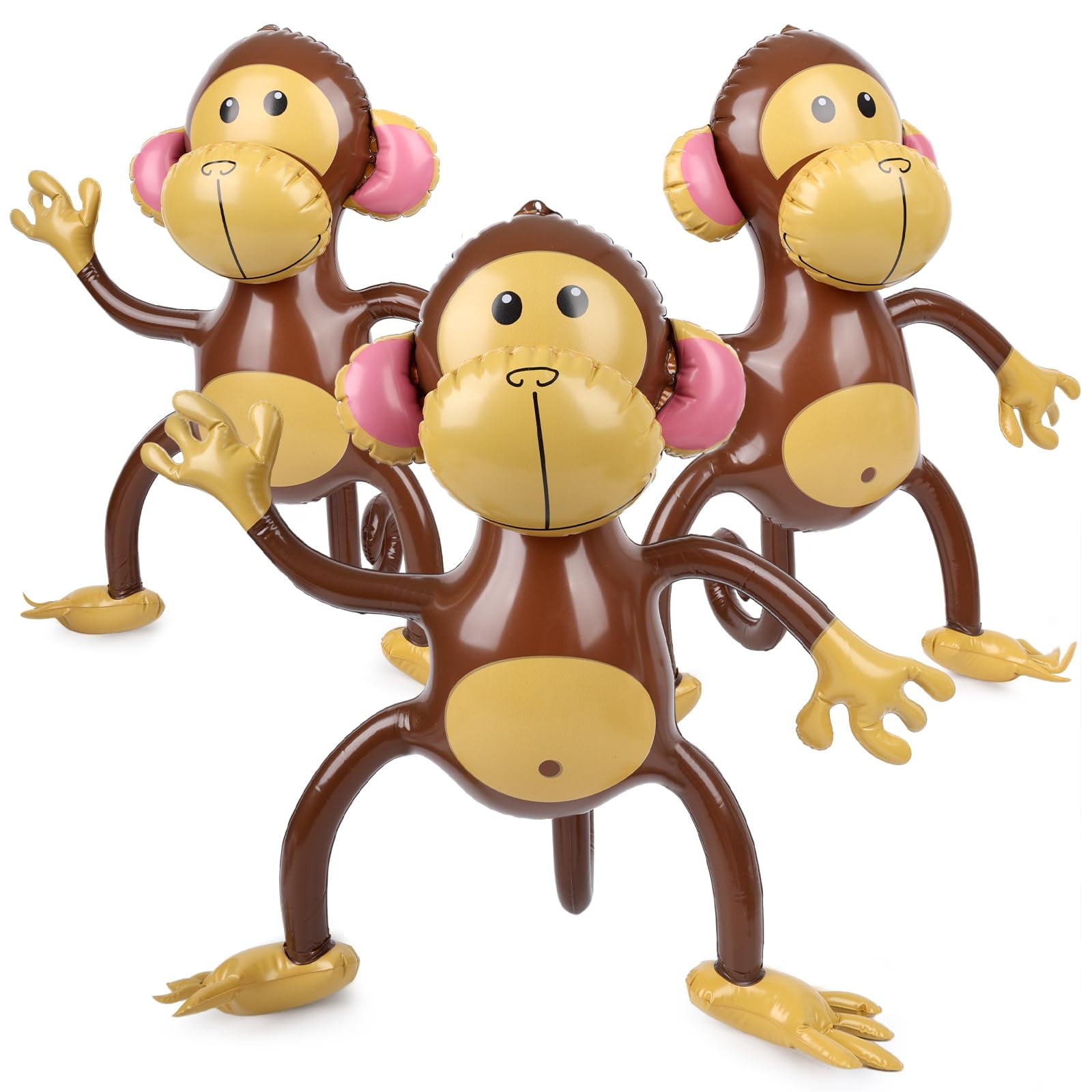 FUTUREPLUSX 3PCS Inflatable Monkeys, DHF10 Monkey Walking Balloons ...