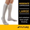 FUTURO Anti-Embolism Thigh Highs, Unisex, Medium Short, Moderate ...