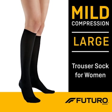 FUTURO Women's Compression Knee Highs, Large, Moderate Compression ...