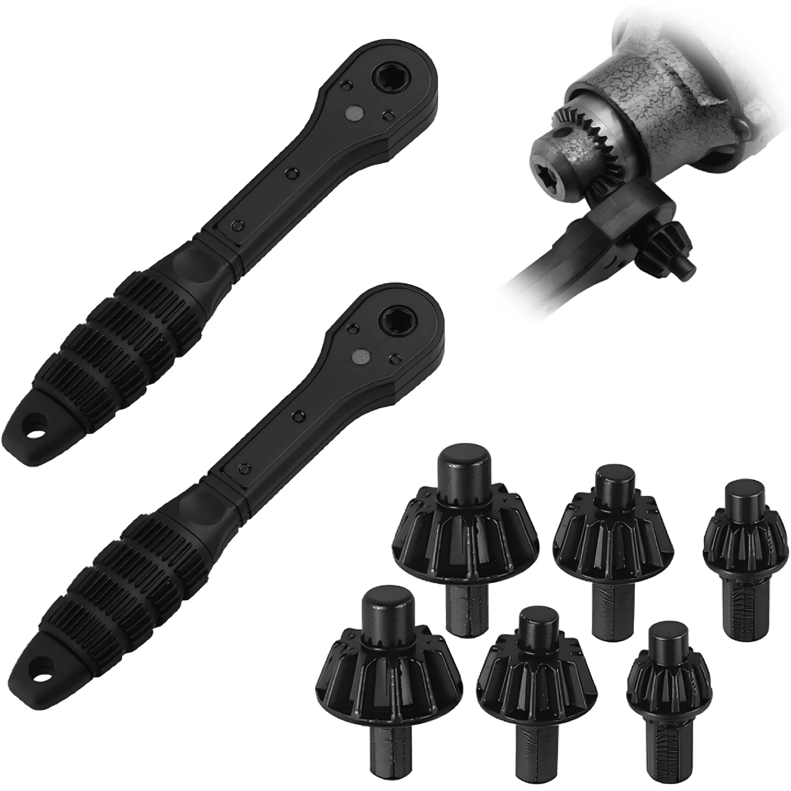 FUXQXII Essential 2-in-1 Drill Chuck Ratchet Tool - Combines Precision ...