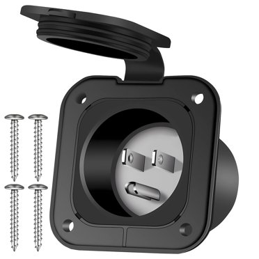 Dumble Power Inlet Port Plug 125 125v 2-Pole 3-Wire AC Port Plug 15a RV ...