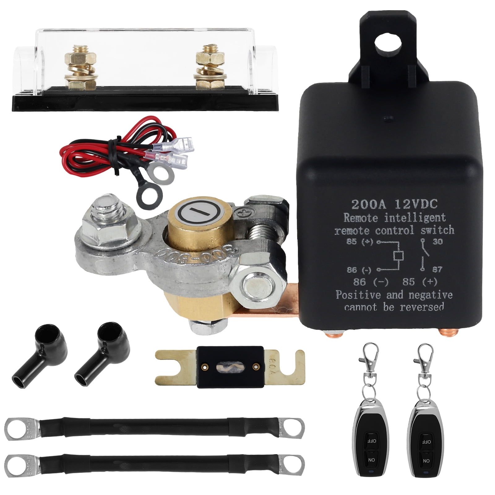 FUYGRCJ 2 Pack DC 12V 250A Remote Battery Cut Off Switch, Remote ...