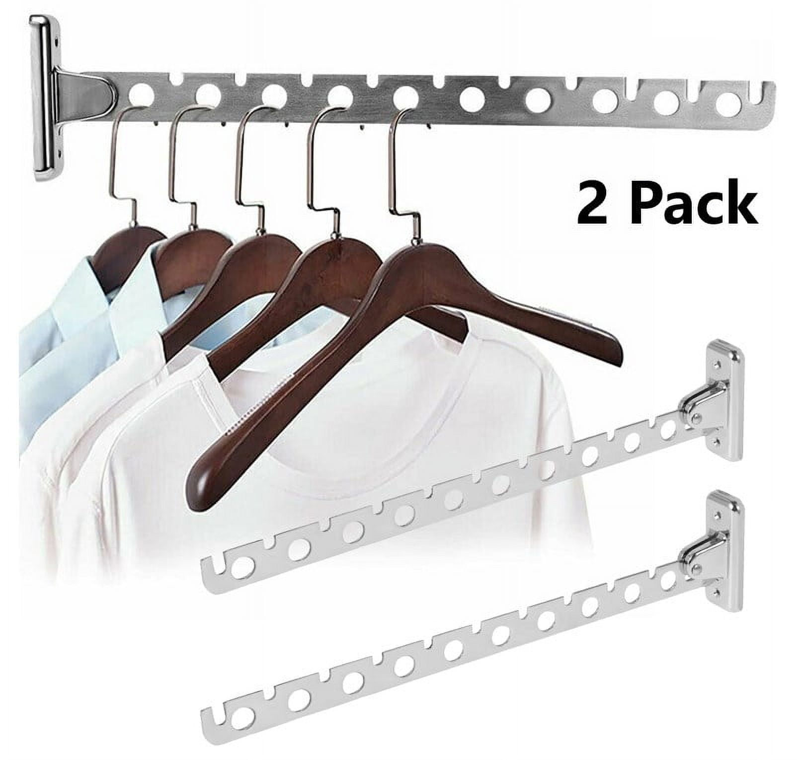 FUYGRCJ Laundry Hangers, Wall Mounted Clothes Drying Rack, Foldable ...