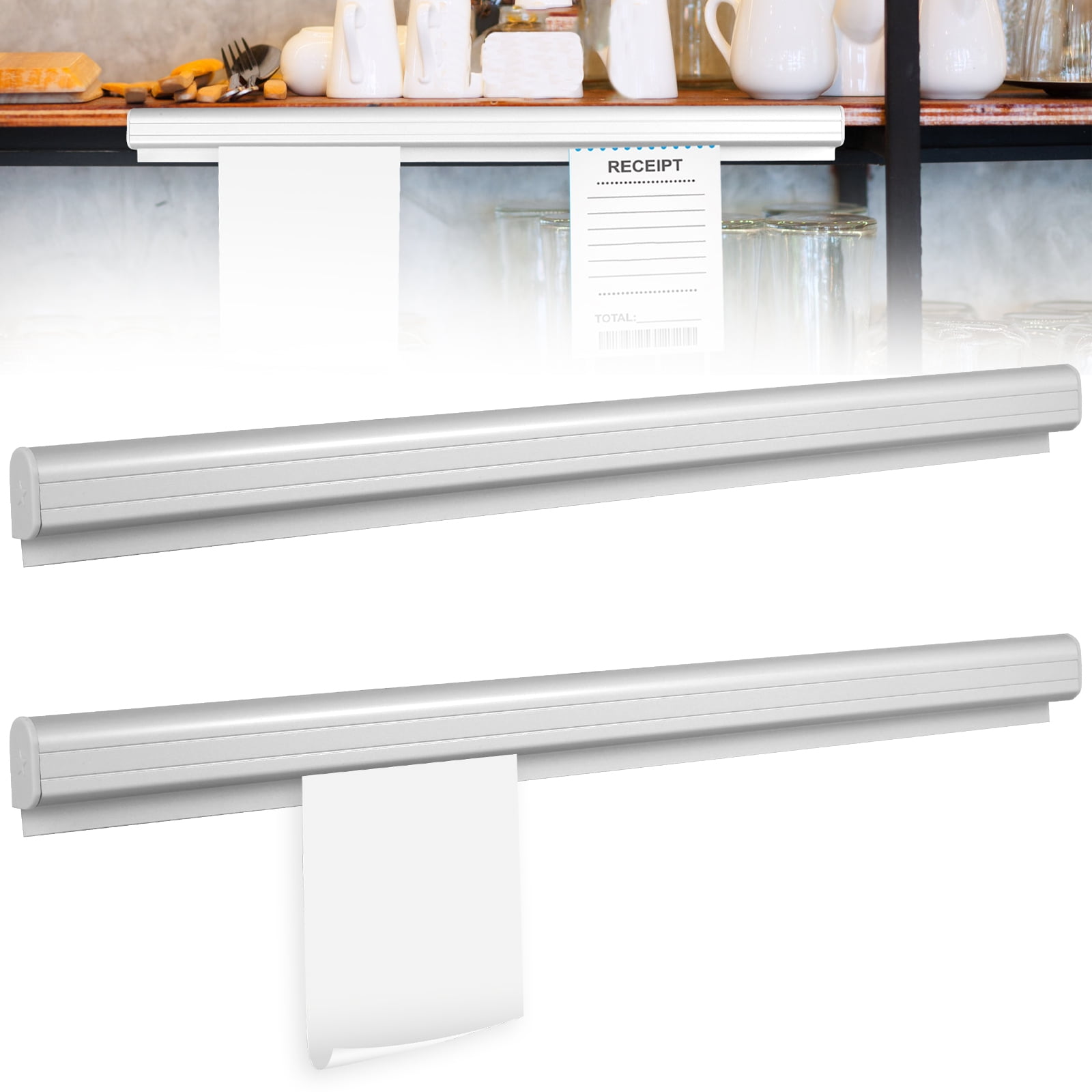 FUYGRCJ 2 Pcs Restaurant Ticket Holder 19.7 Inch Desk Receipt Holder ...