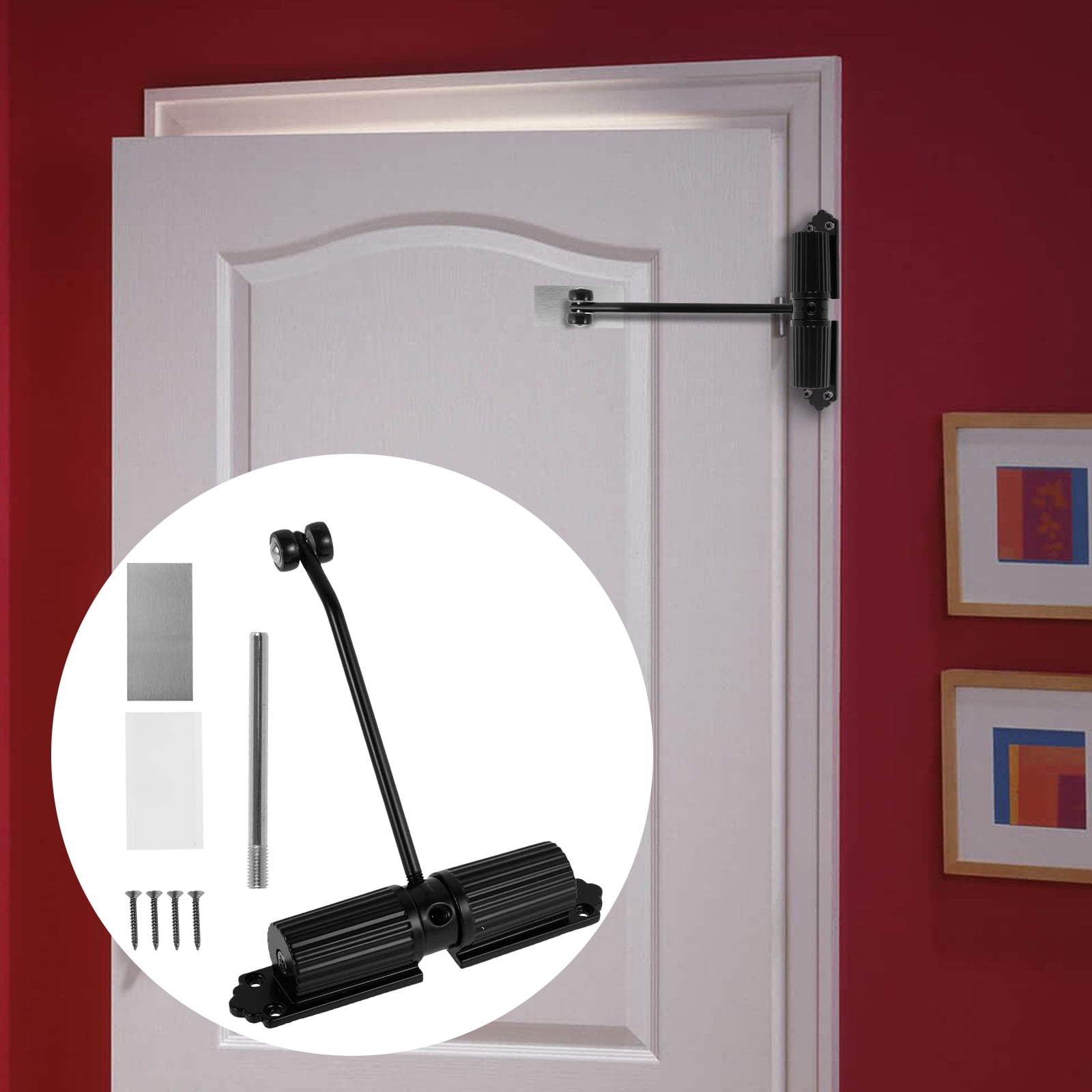 FUYGRCJ 2 Sets Double Spring Door Closer Aluminum Alloy Automatic Door ...