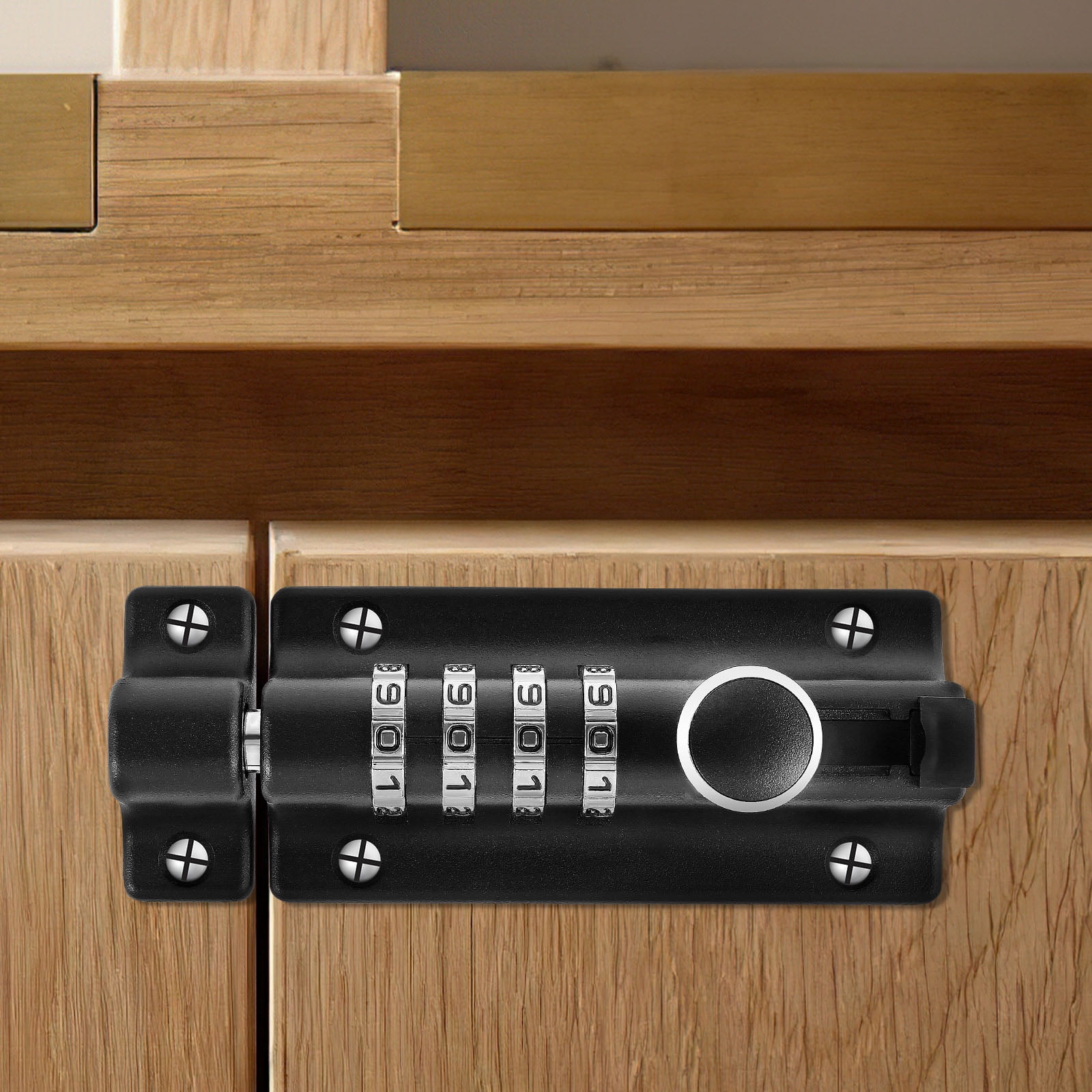 FUYGRCJ 2 Sets Zinc Alloy 4 Digit Combination Sliding Door Lock Keyless ...