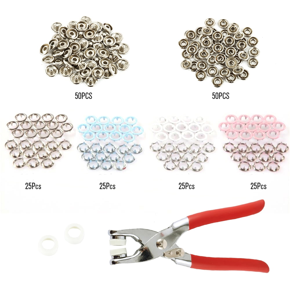 FUYGRCJ 200PCS Prong Pliers Kit Snap Fastener Pliers Tool Kit Prong ...